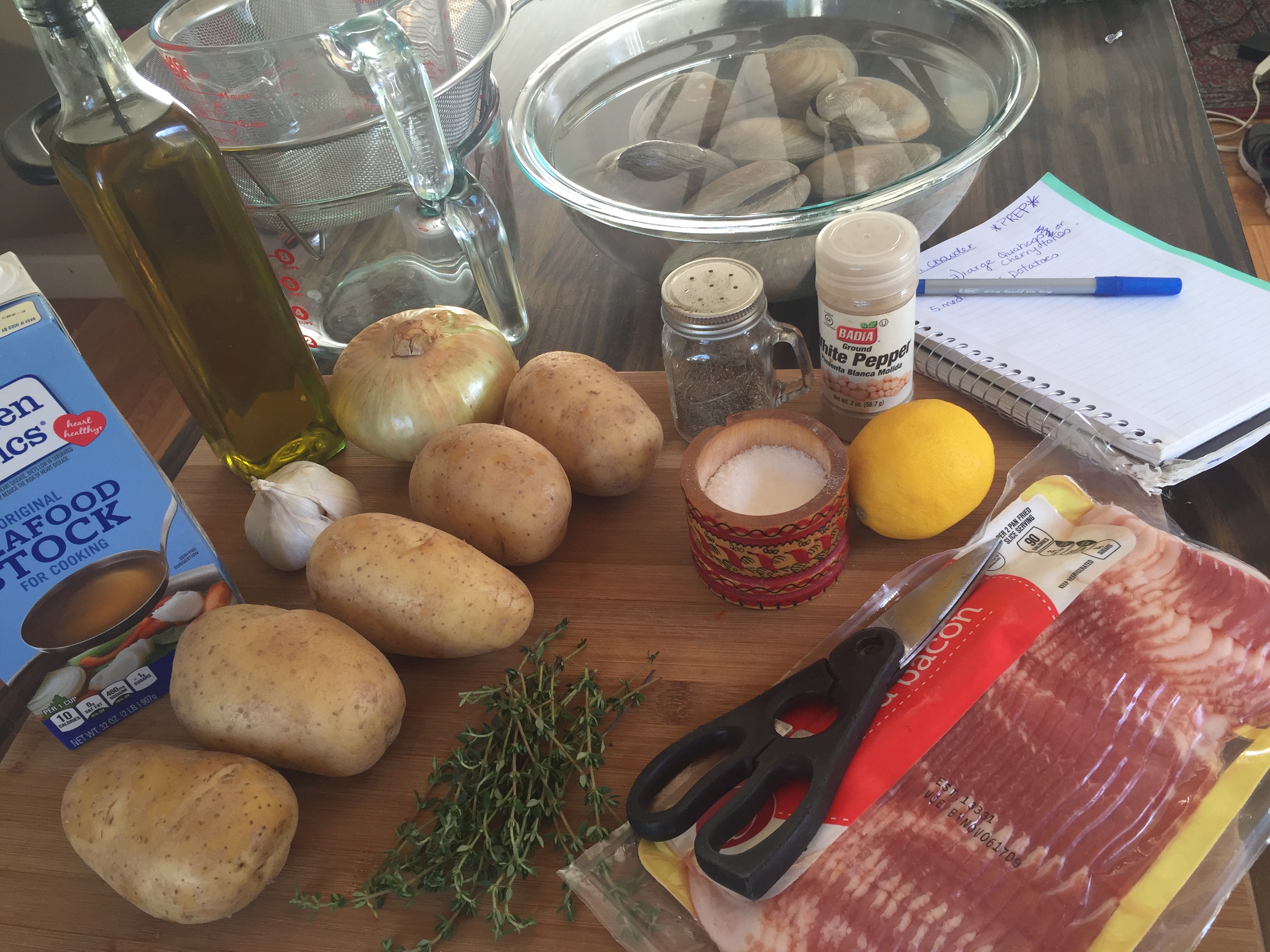 Clam Chowder Ingredients - Mamma's Cooking